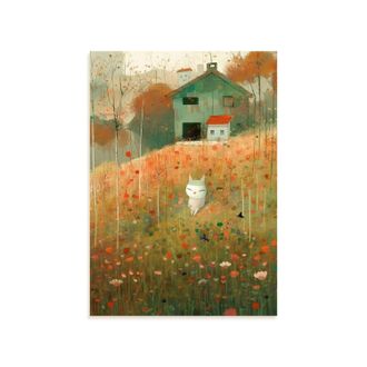 Nacnic S&uuml;&szlig;es Katzenposter im Ryo-Takemasa- und Wu-Gartenstil A4 Ohne Rahmen