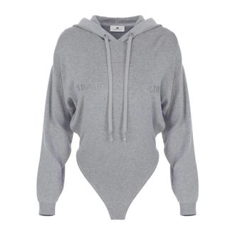 Elisabetta Franchi Kapuzen-Strickbody - - Tops - Damen - Grau - 2XL