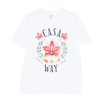 Casablanca Casa Way Grafik T-Shirt - - Tops - Herren - Wei&szlig; - L