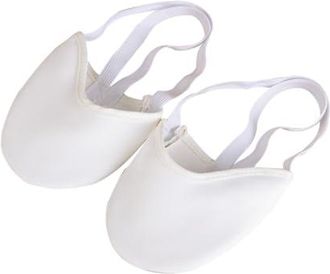 BESPORTBLE Chaussures Danse Moderne Demi Pointe Stretch pour Femme Semelle Professionnelle Antidérapante pour Ballet Jazz et Danse du Ventre Blanche