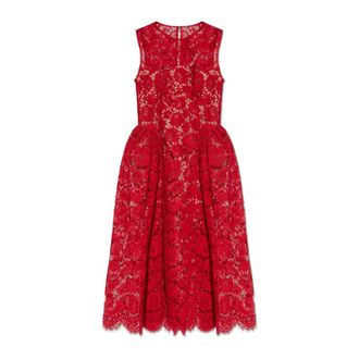 Self Portrait Midi-Spitzenkleid - - Dresses - Damen - Rot - M