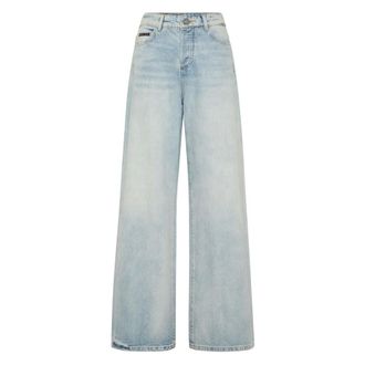 Philipp Plein Femme, Jeans, Bleu, Taille: W27 Denim Pantalons Skater Fit Logo