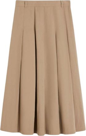 Max Mara Femme, Jupes, Brun, Taille: 42 FR Midi Skirt