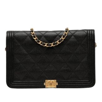 Chanel Pre-owned Boy Wallet on Chain - - Pre-owned - Damen - Schwarzk - ONE SIZE