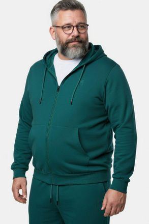 Men Plus Sweatshirt Kapuzen-Sweatjacke Basic