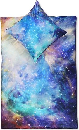 jilda-tex Kuschelbettwäsche Bettwäsche Galaxy 135x200 cm + 80x80 cm Weltall Weltraum Galaxie Sterne Planeten