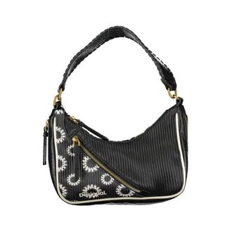 Desigual Schwarze Polyethylen-Schultertasche - - Bags - Damen - Schwarzk - ONE SIZE