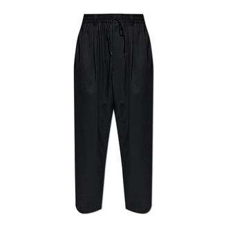 Yohji Yamamoto Homme, Pantalons, Noir, Taille: M Pantalon &agrave; jambes larges