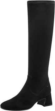 Tamaris Femme Damen Long Boot Heel 1-25520-45 Botte Haute Jusquau Genou, Noir, 39 EU