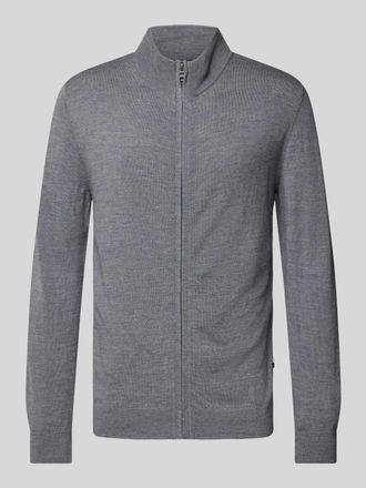 Olymp Level 5 Slim Fit Strickjacke aus reiner Schurwolle