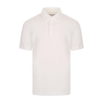 Fedeli Homme, Tops, Blanc, Taille: XL Polo mm Jersey Flex Dusty