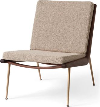 & Tradition Fauteuil Boomerang HM1, structure en noyer & Tradition