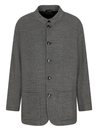 Giorgio Armani blazer &agrave; manches longues - Gris
