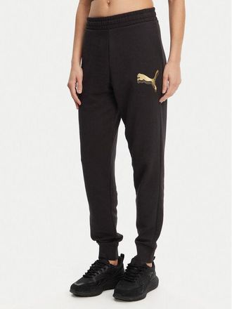 Puma Jogginghose Ess Metallic 684999 Schwarz Regular Fit