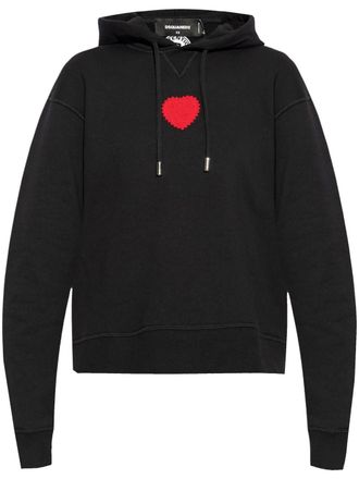Dsquared2 hoodie à patch en forme de coeur - Noir