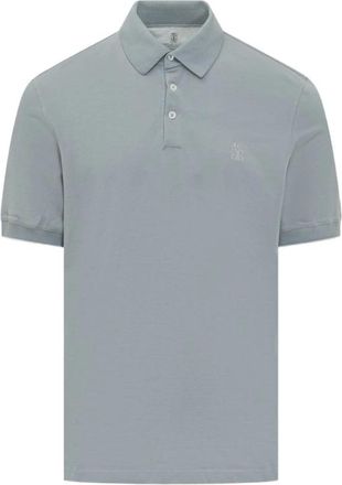 Brunello Cucinelli Homme, Tops, Bleu, Taille: 3XL Polo Chemises