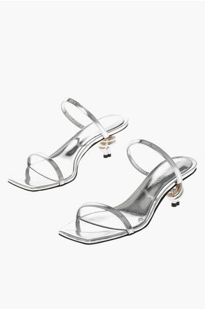 Bottega Veneta Lam&eacute; Leather Sandals KNOT with 4cm Design Heel size 36,5