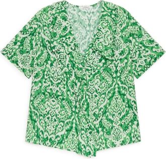 Maliparmi Maliparmi, Femme, Blouses et Chemises, Vert, Taille: 44 FR Dreamscape Ikat Top