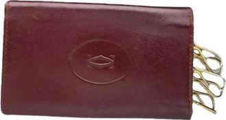 Cartier unisex, Pre-owned, Rouge, Taille: ONE Size Pre-owned Cuir porte-cls