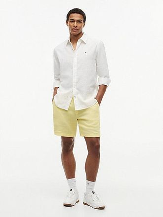Tommy Hilfiger Short chino Dover en lin m&eacute;lang&eacute; couture int&eacute;rieure 20 cm