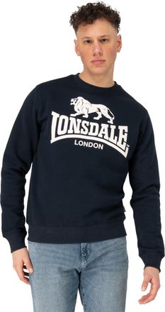 Lonsdale GO Sport Herren Rundhals Sweatshirt schmale Passform, Dark Navy/Ecru, XXXL