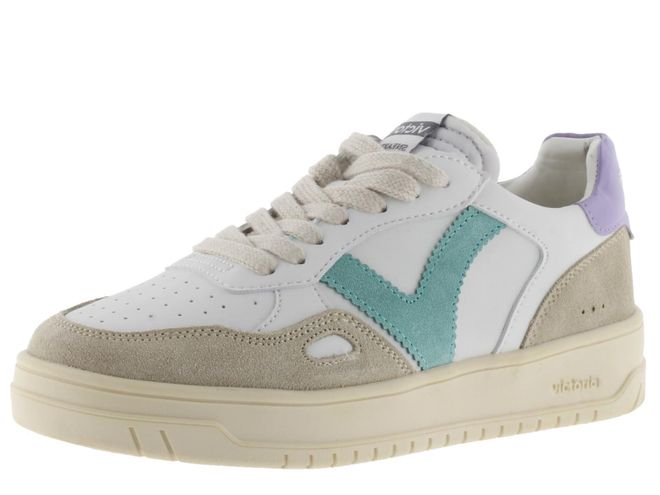 Victoria Low-Top Unisex Seúl Leder-Effekt & Farbige & Spaltleder Teile ...