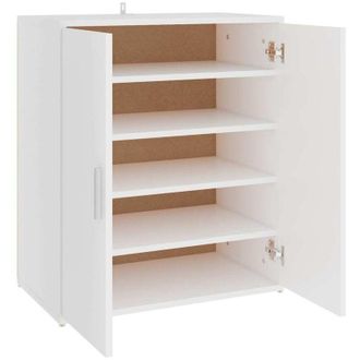 vidaXL Vidaxl - Armoire &agrave; chaussures Blanc 60x35x70 cm Bois ding&eacute;nierie