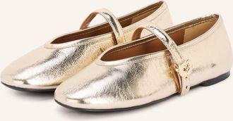 Maje Mary-Jane-Ballerinas gold