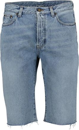 Saint Laurent Denim Shorts mit rohem Saum - - Shorts - Herren - Blau - W31