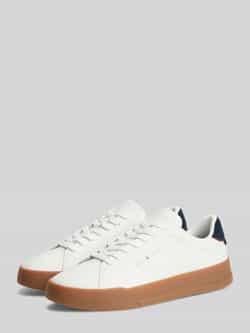 Tommy Hilfiger Sneaker aus Leder-Mix mit Label-Details