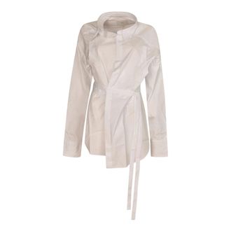 SETCHU Setchu, Femme, Blouses et Chemises, Blanc, Taille: 38 FR Chemise Portefeuille Ceinturée