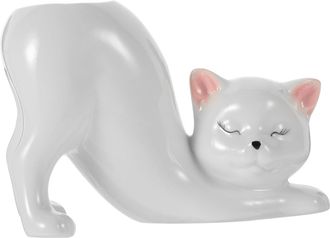 BESPORTBLE Keramikvase Katzenform Tischdeko Blumenarrangement Blumengef&auml;&szlig; Wei&szlig; F&uuml;r B&uuml;ro Wohnraum