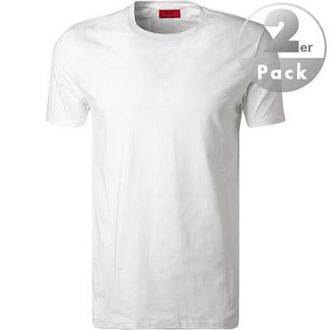 HUGO BOSS Herren T-Shirts wei&szlig; Baumwolle