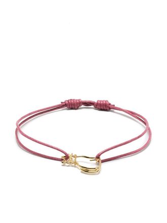 Aliita bracelet en or 9ct &agrave; d&eacute;tail en corde - Rose