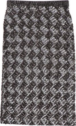 P.A.R.O.S.H. P.a.r.o.s.h., Femme, Jupes, Multicolore, Taille: 38 FR Full Sequin Stretch Midi Skirt