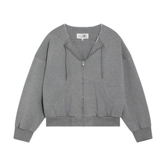 Maison Margiela Femme, Pulls, Gris, Taille: 40 FR Veste Sweat