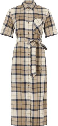 Barbour Femme, Robes, Multicolore, Taille: 38 FR Fern Tartan Midi Dress