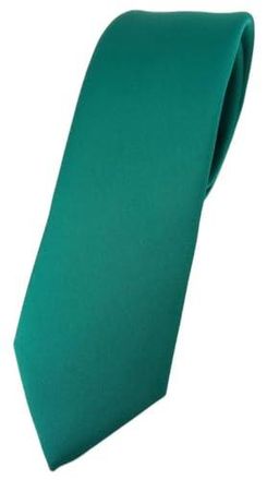 TigerTie Cravate fine unie - Largeur de la cravate : 5,5 cm, Vert p&eacute;trole, Taille Unique