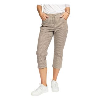 2-Biz Femme, Pantalons, Brun, Taille: 44 FR Cropped Pantalons