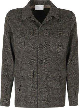 Gran Sasso Homme, Vestes, Vert, Taille: L Giacca Field Corta Land Sheetland Spinata