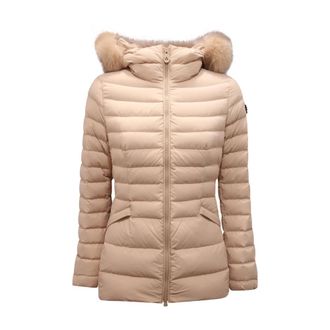 Peuterey Doudoune Derly avec Bordure en Fourrure - Femme - Vestes - Beige - Taille: 36 FR