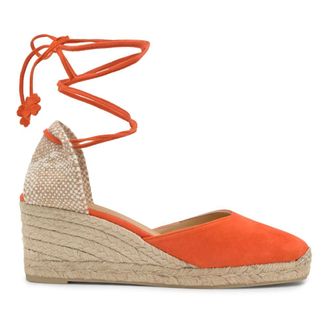 Castaner Femme, Chaussures, Orange, Taille: 41 EU Alpargata à Talon Compensé de 7 cm