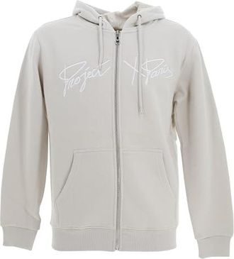 Project X Paris Veste a Capuche zippé à Broderie Origin Gris Clair XL