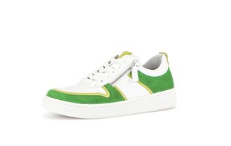 Gabor Damen Low-Top Sneaker, Frauen Halbschuhe,Wechselfu&szlig;bett,Best Fitting,schn&uuml;rschuhe,schn&uuml;rer,Turnschuhe,Latte/Limette/Verde,42 EU / 8 UK