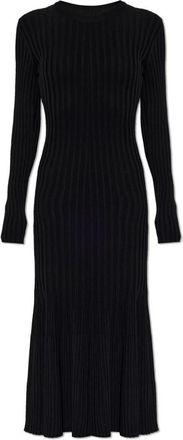 Ami Femme, Robes, Noir, Taille: 36 FR Robe &agrave; manches longues