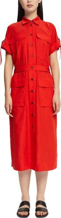 Esprit Damen Kleid 072ee1e302, Orange Red, 40