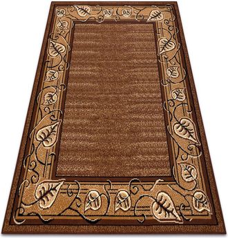 RugsX Teppich bcf Morad feliks Klassisches Laub, Rahmen - braun brown 300x400 cm