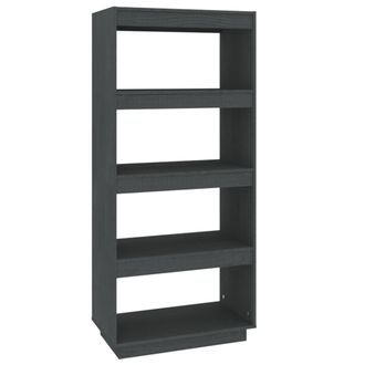 Generic Massivholz Kiefer B&uuml;cherregal, Regal, Standregal, Aktenregal, B&uuml;roregal, Raumtrenner Aufbewahrung f&uuml;r Wohnzimmer(Nat&uuml;rlich 40x35x71cm) (Grau 41)