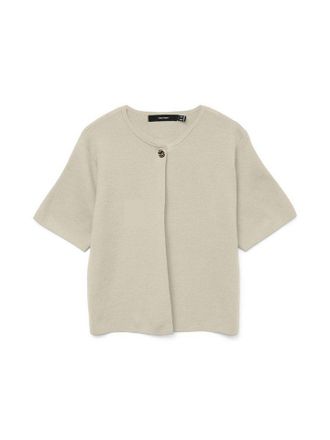 Vero Moda Strickjacke VMGOLD SS O-NECK ONE BUTTON CARDIGAN