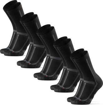 Danish Endurance Crew Laufsocken (3|5 Paar), Halbhohe Sportsocken, Unisex, f&uuml;r Damen & Herren, Schwarz/Grau, 35-38